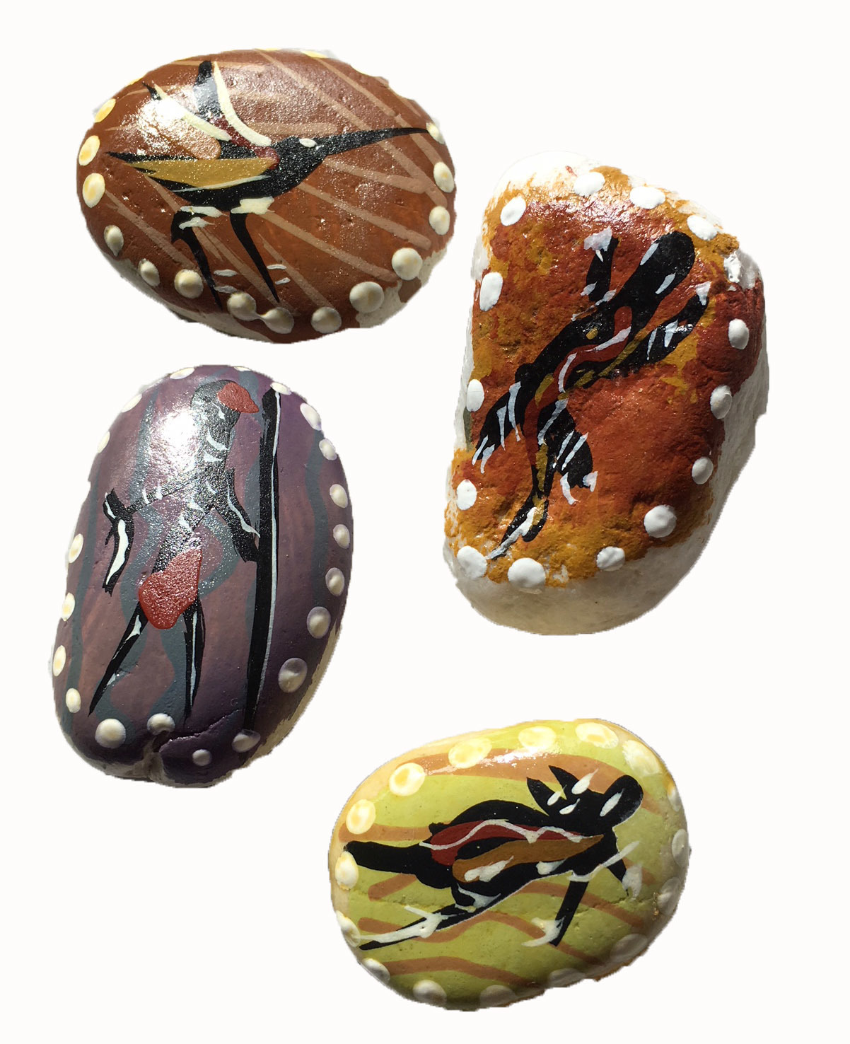 Good Luck Aboriginal Art Message Stones Good Luck Aboriginal Art Message Stones