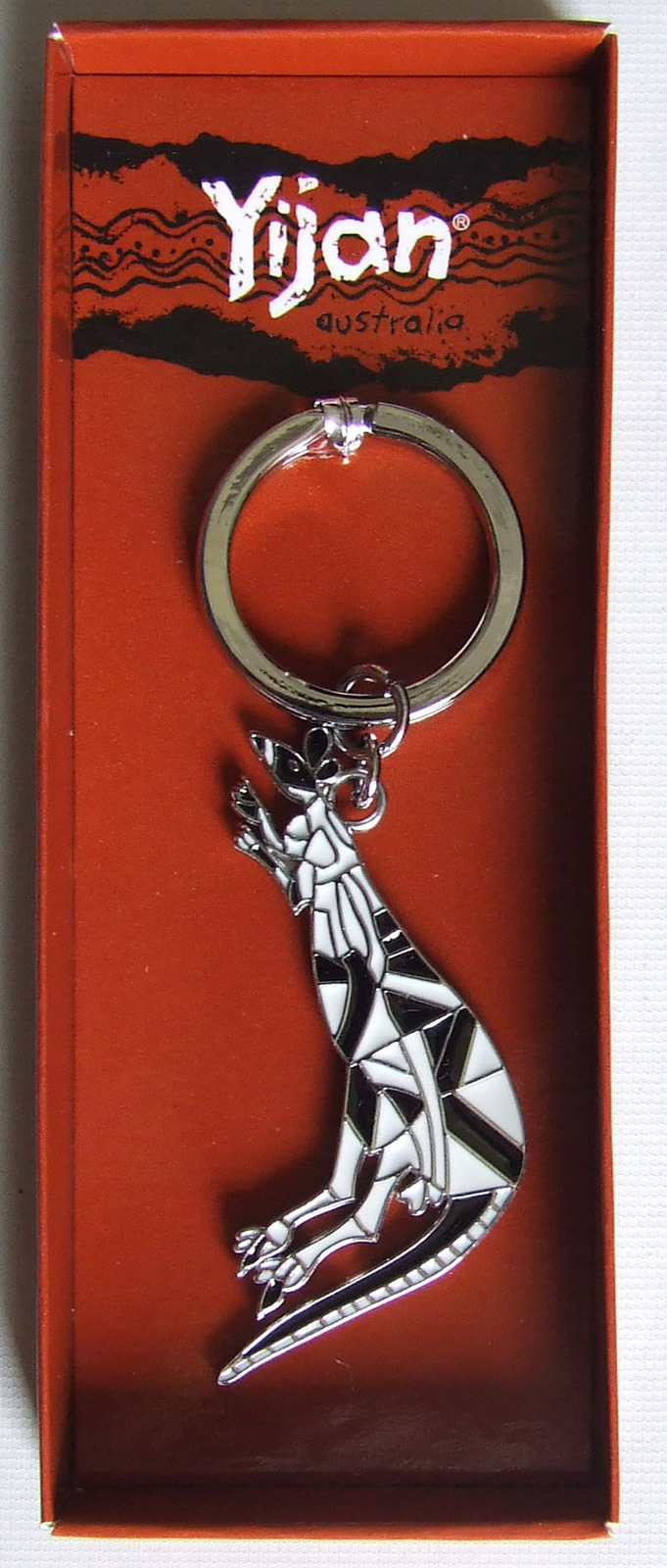 Yijan Aboriginal Art Boxed Metal Keyring - Kangaroo